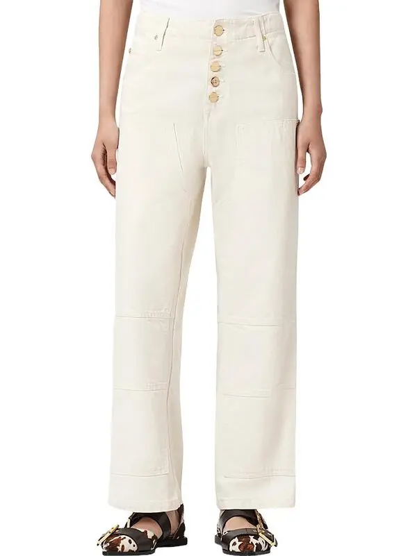 ALLSAINTS Tay Mid-rise Carpenter Jeans - Ecru White