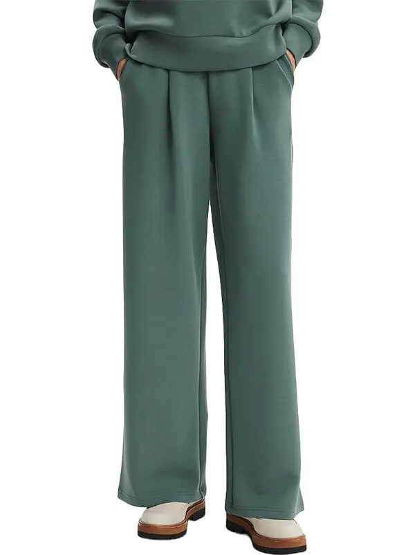 Varley Extra Wide Leg Pants - Dark Forest