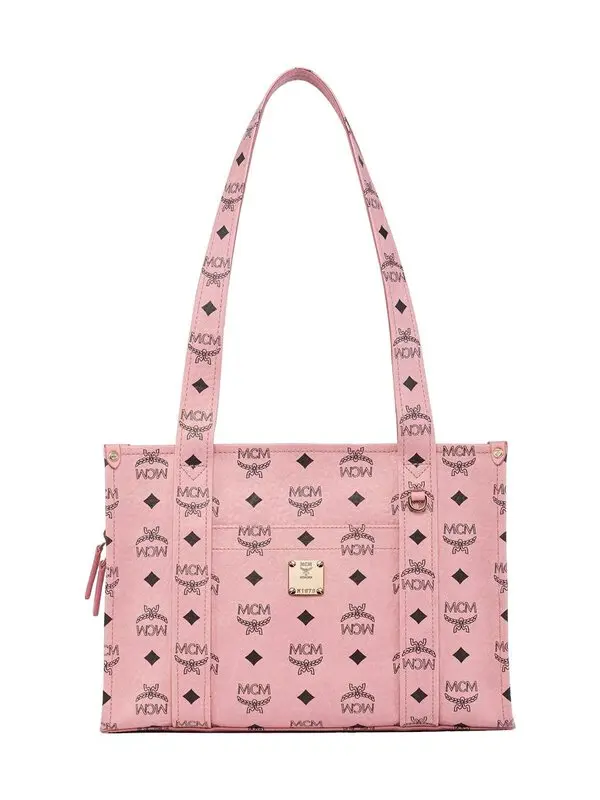 Mcm Visetos Tote Bag - Soft Pink