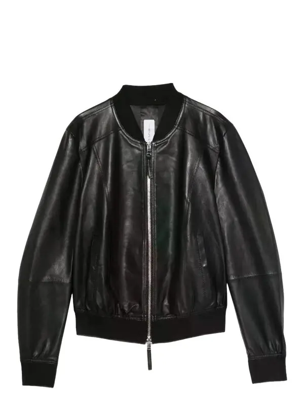 BULLY Zip Lambskin Jacket - Black