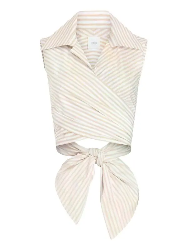 Patou Striped Sleeveless Top - Neutrals
