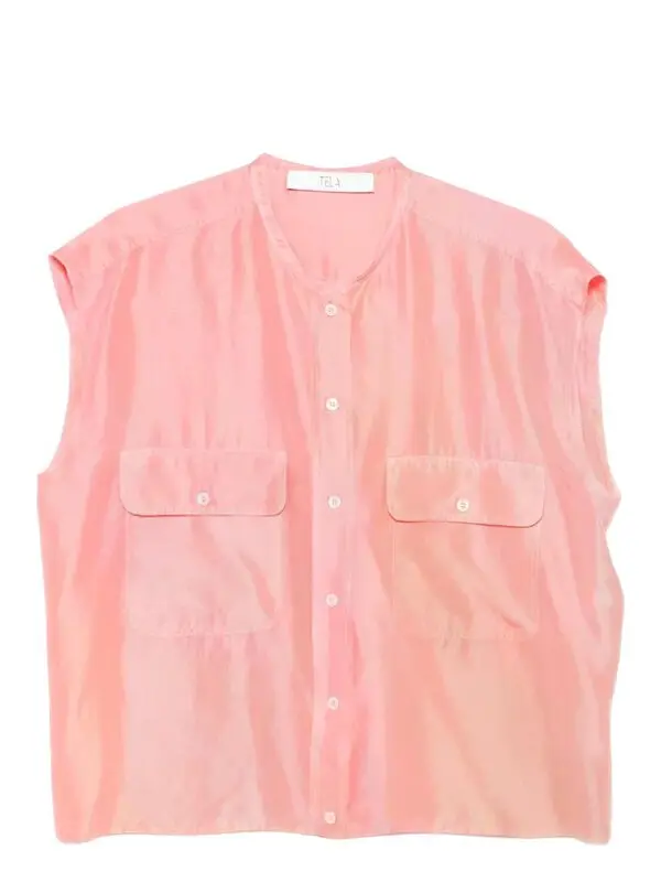 TELA Flap-pocket Button-up Shirt - Pink
