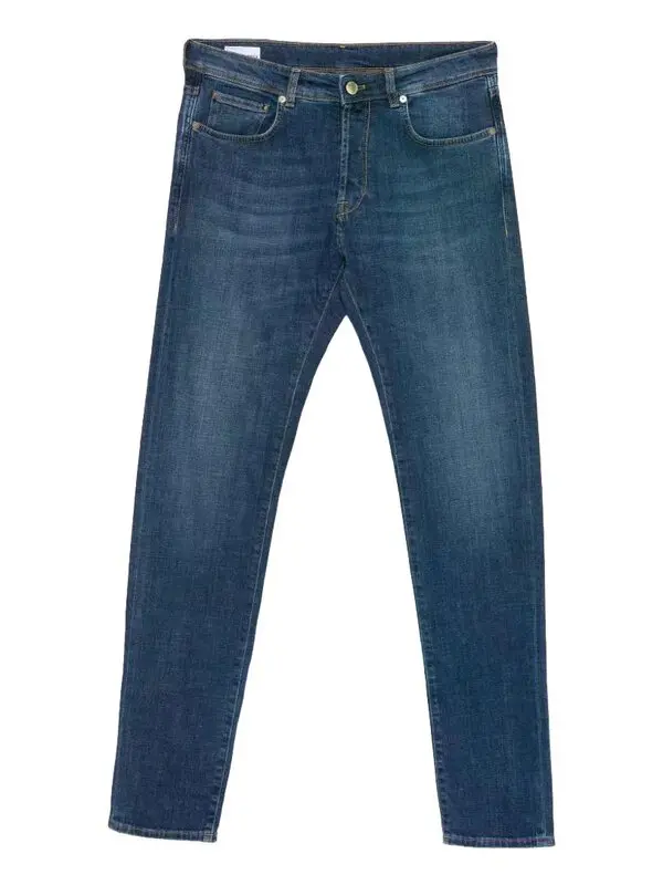 Incotex Faded Straight Leg Jeans - Blue
