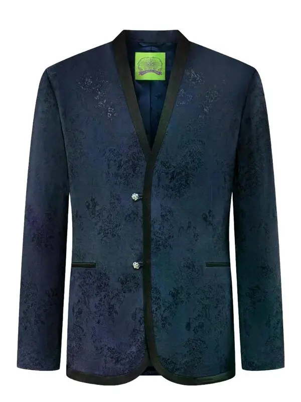 Shanghai Tang Floral-pattern Blazer - Blue