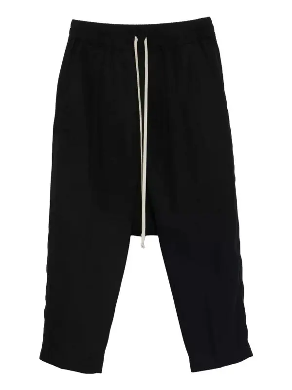 Rick Owens Drawstring Cropped Trousers - Black