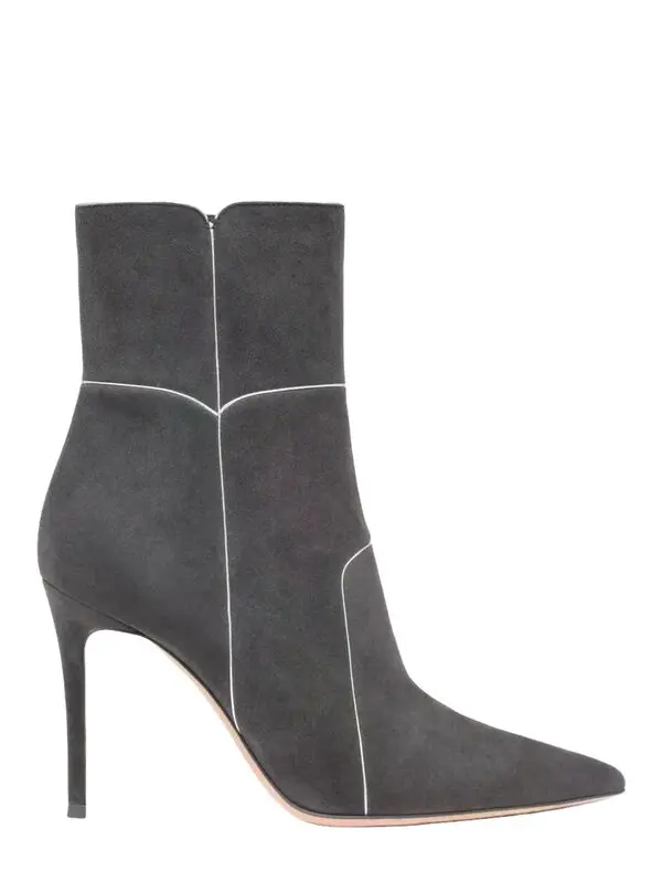 GIANVITO ROSSI Pointed-toe Panelled Boots - Grey