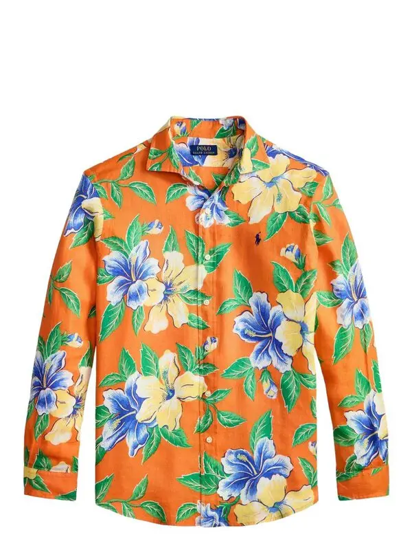 Polo Ralph Lauren Floral-print Shirt - Orange