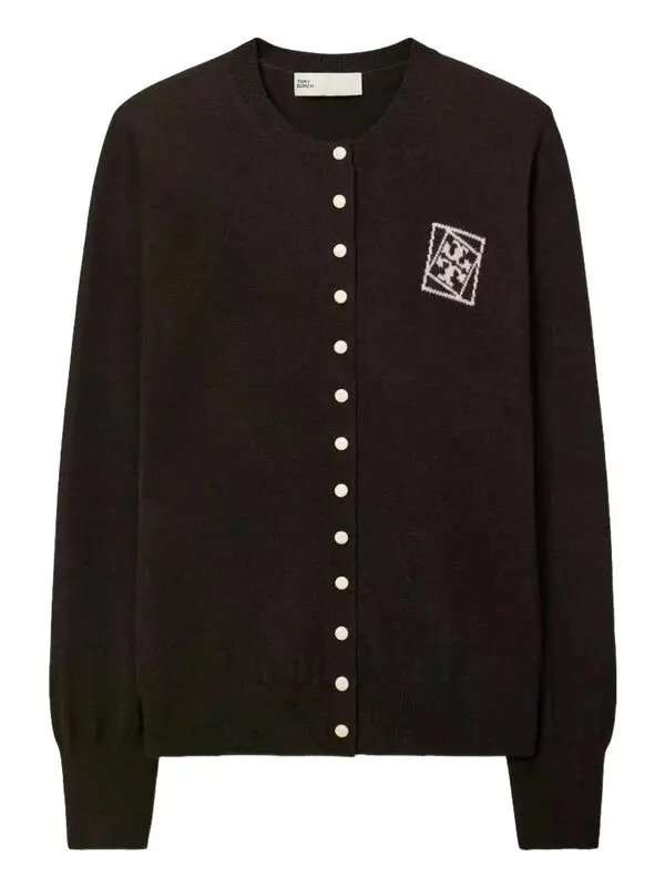 Tory Burch Wool And Cashmere Cardigan - Black