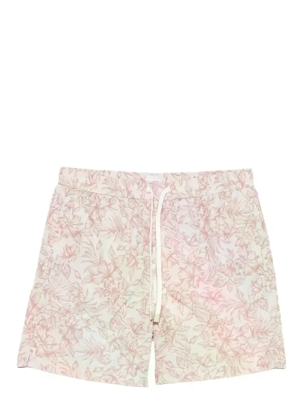 Eleventy Floral-pattern Swim Shorts - Neutrals