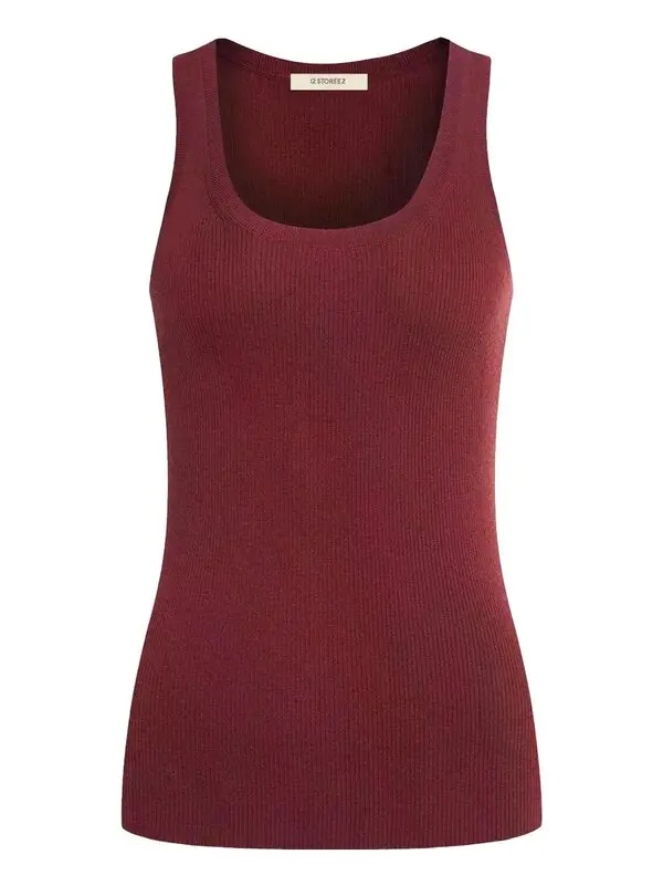 12 STOREEZ Merino Tank Top - Red