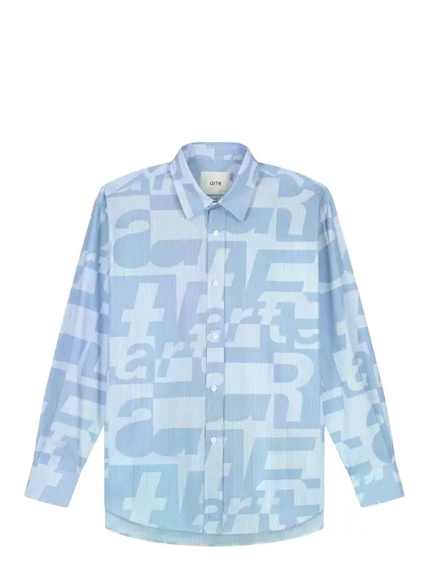 ARTE ANTWERP Allover-print Button-fastening Shirt - Blue