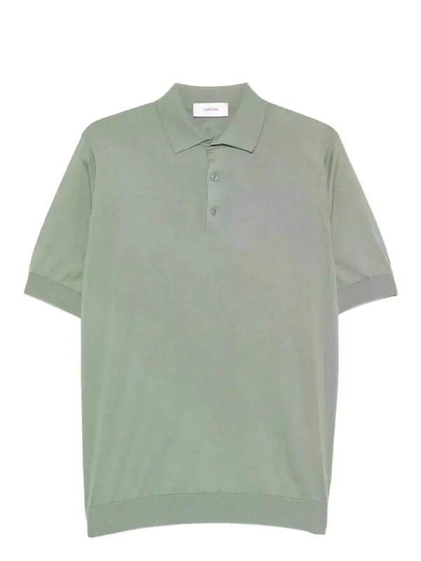 LARDINI Buttoned Polo Shirt - Green