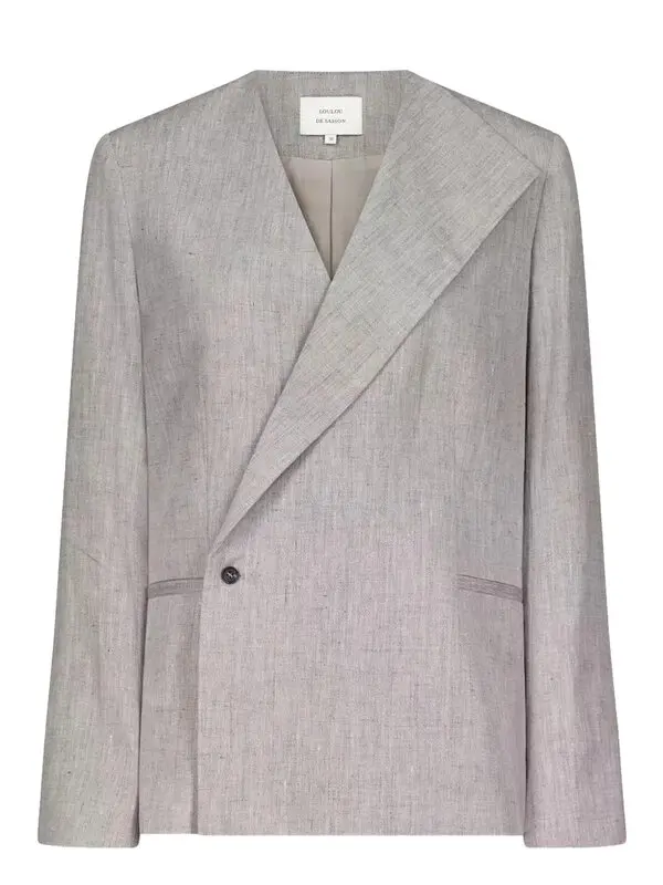 Loulou De Saison Suna Asymmetrical Blazer - Neutrals