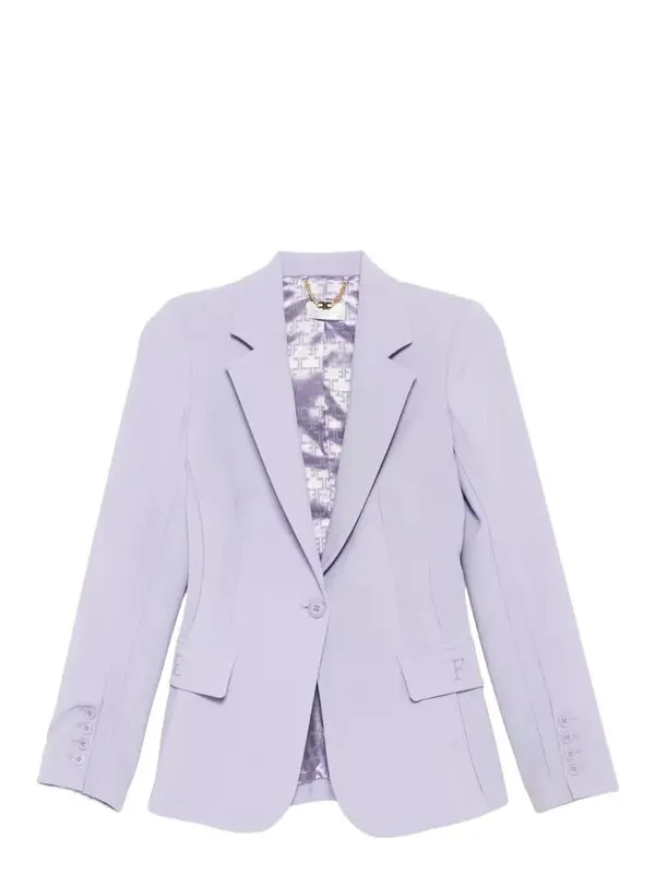 Elisabetta Franchi Button-embellished Single-breasted Blazer - Purple