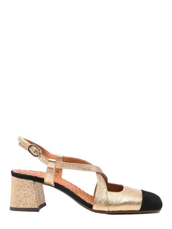 Chie Mihara Criss-cross Strap Pumps - Gold