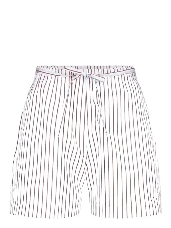 Loulou De Saison Striped Drawstring Shorts - White