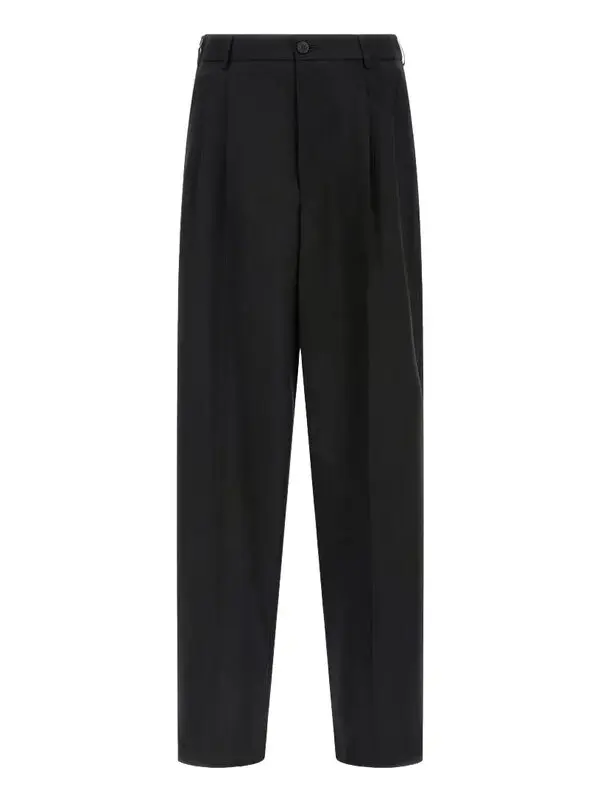 MAGLIANO Double Pleat Straight Trousers - Black