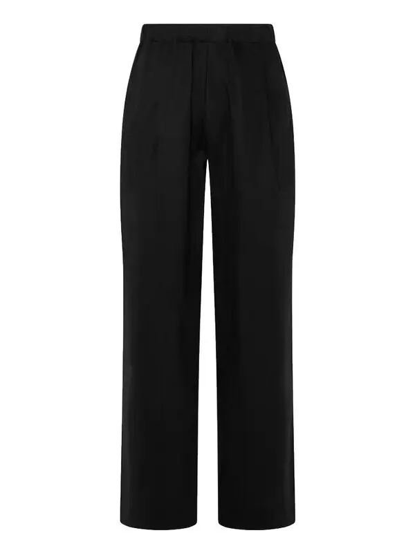 LANEUS Elasticated-waistband Trousers - Black