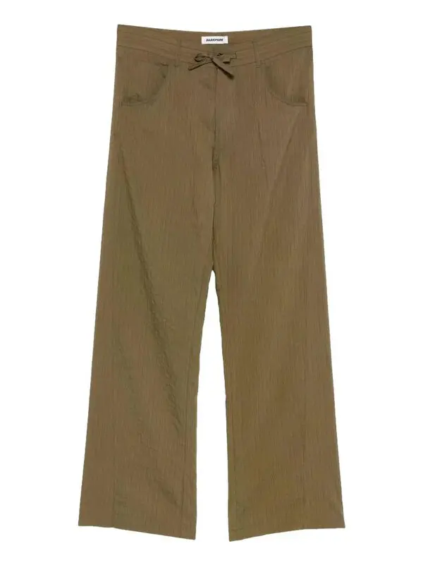 DARKPARK Iris Paper Bag Striped Trousers - Green