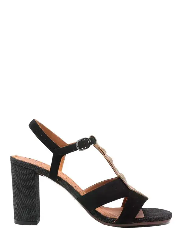 Chie Mihara Balia Leaf-detail Sandals - Black