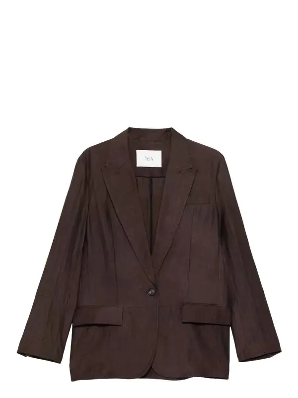 TELA Single-breasted Blazer - Brown