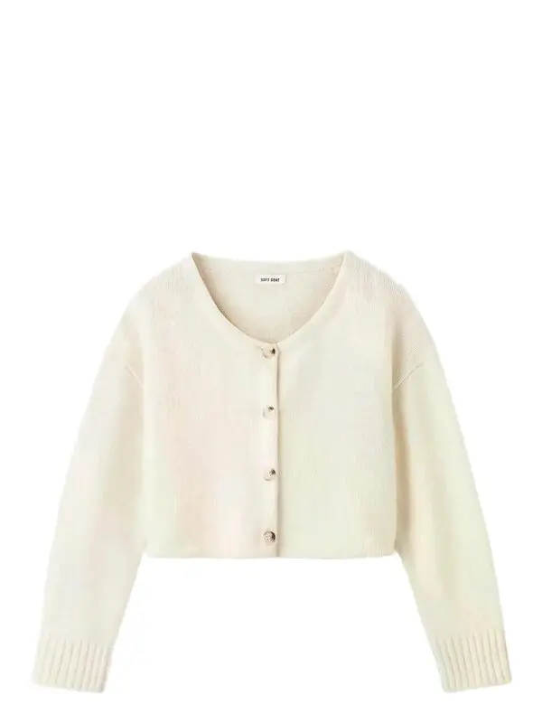Soft Goat Buttoned Cardigan - Neutrals