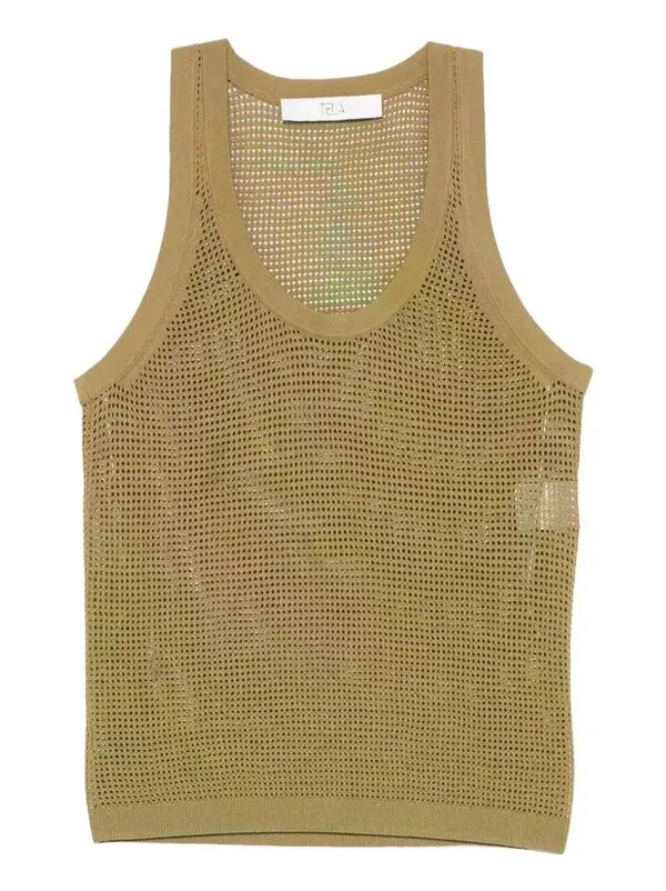 TELA Knitted Tank Top - Green