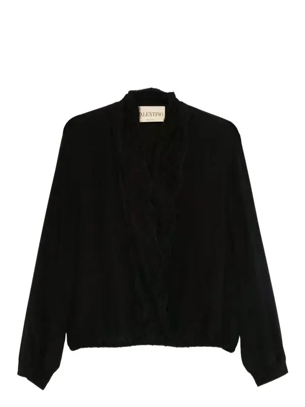 Valentino Garavani Lace-trim Blouse - Black