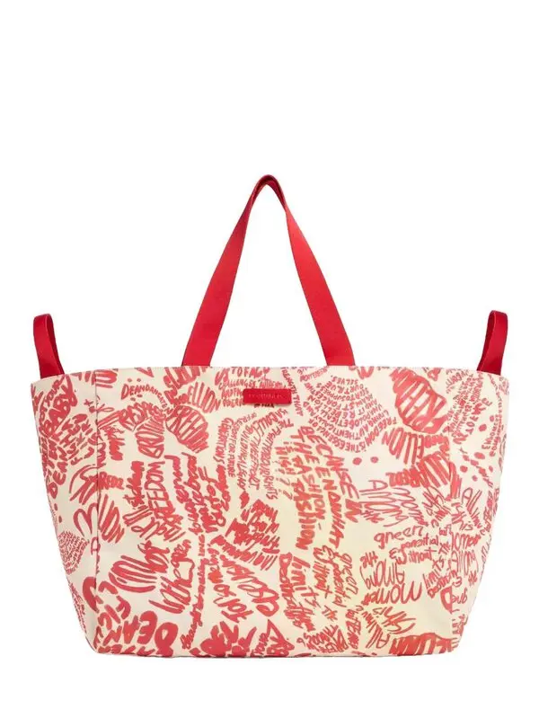 Dsquared2 Rebel Hibiscus Print Tote - White
