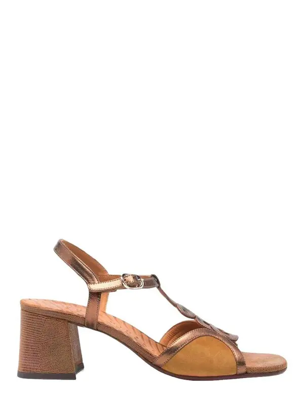 Chie Mihara Letiche T-strap Leather Sandals - Brown