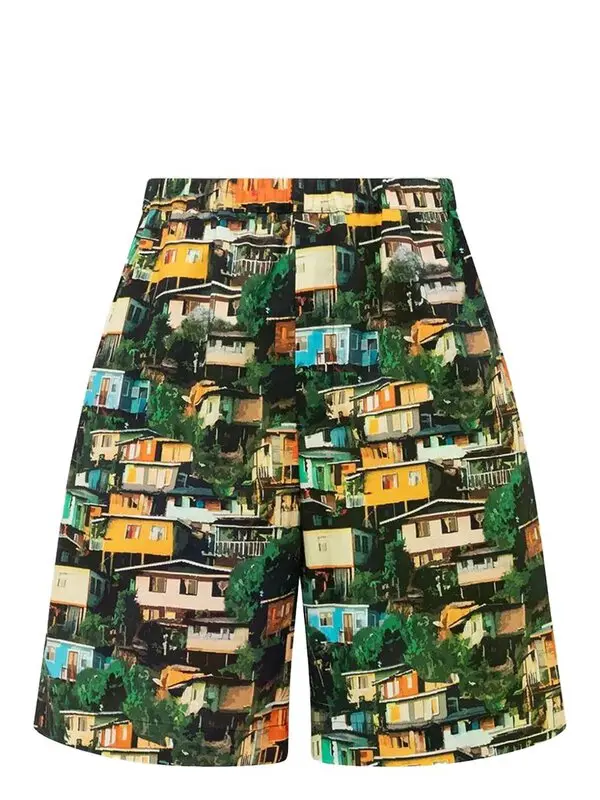 LANEUS All-over-print Shorts - Black
