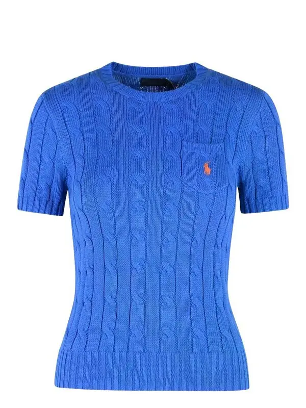 Polo Ralph Lauren Braided Knit Top - Blue