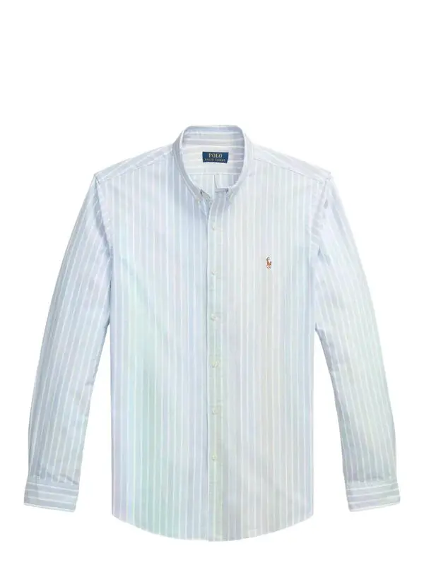 Polo Ralph Lauren Logo-detail Striped Shirt - Blue