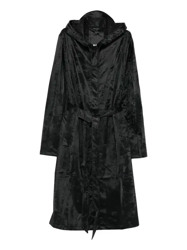 Rains Hooded Raincoat - Black