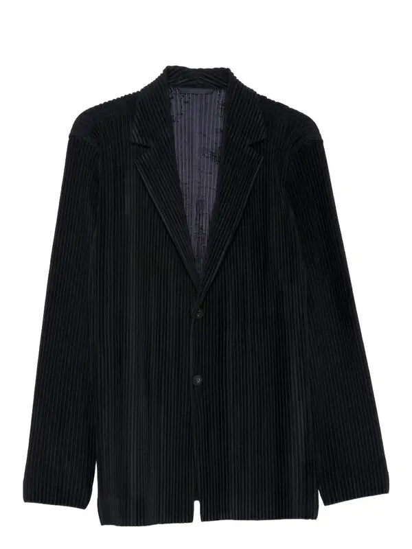 Issey Miyake Pleated Blazer - Blue