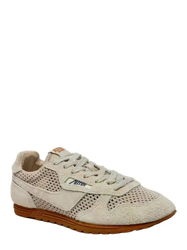 AUTRY Windspin Mesh Panelling Suede Sneakers - Neutrals