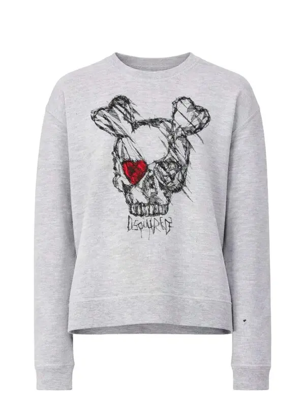 Dsquared2 Graphic Crewneck Sweatshirt - Grey