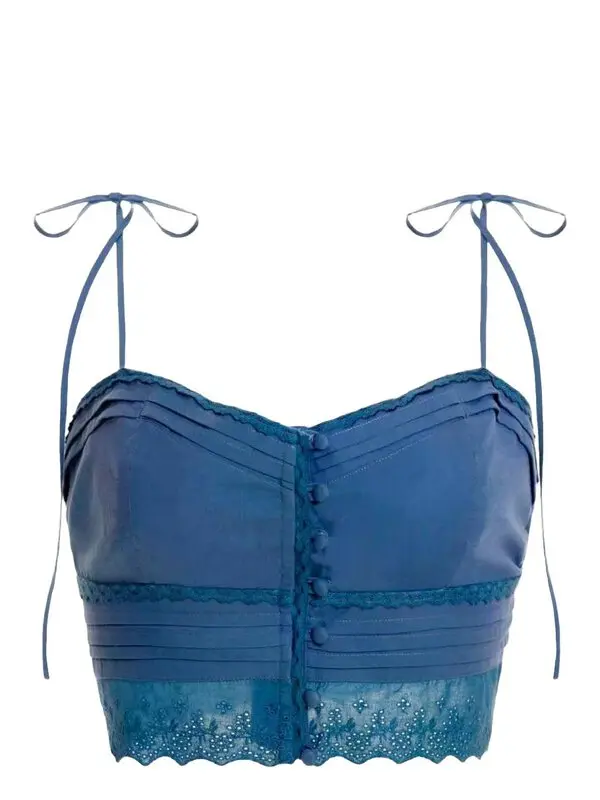 Agua Bendita Ariel Crop Top - Blue