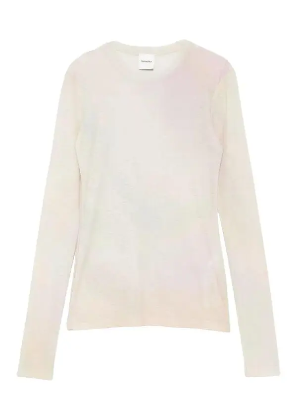 Nanushka Long Sleeve Crewneck Top - Neutrals