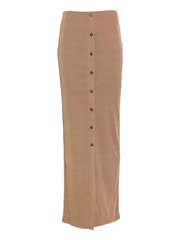 Nanushka Button-down Maxi Skirt - Neutrals
