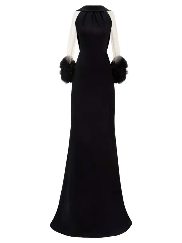 GEMY MAALOUF Halterneck Slim-cut Dress - Black