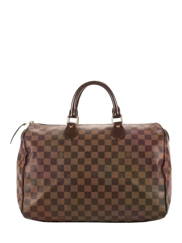 LOUIS VUITTON 35 Speedy Damier-ebene Tote Bag - Brown