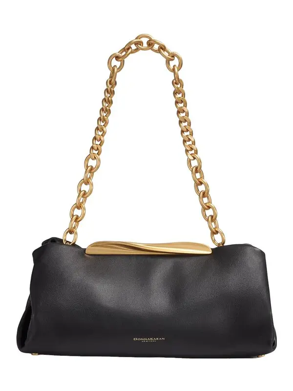 Donna Karan New York Poplin Clutch - Blk/gold