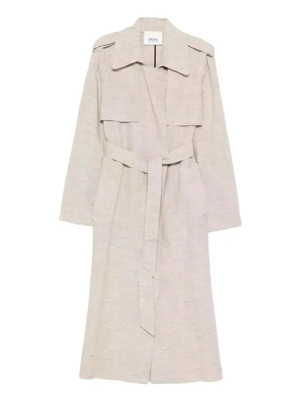 Erika Cavallini Belted Trench Coat - Neutrals