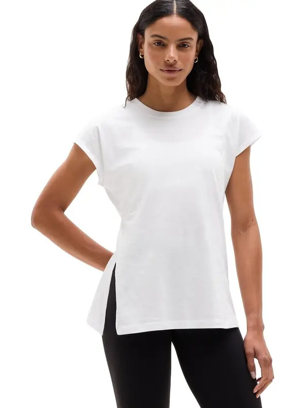 Athleta Favorite Cotton Dolman Tee - Bright White