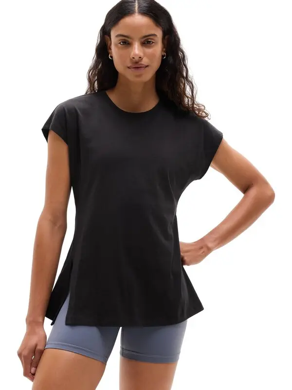 Athleta Favorite Cotton Dolman Tee - Black