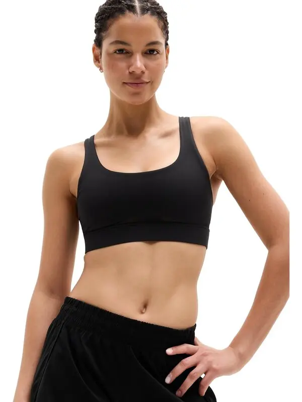 Athleta Interval Mesh Sports Bra A-c - Black