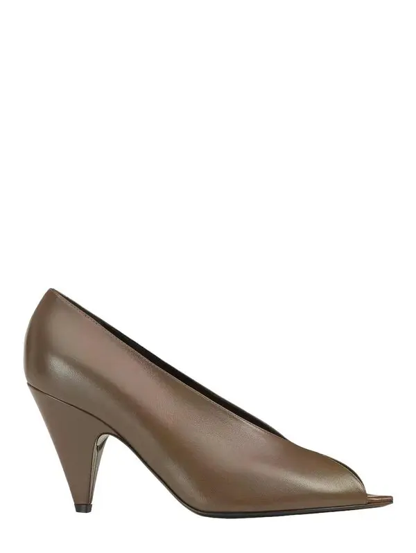 SERGIO ROSSI Pumps With Peep Toe - Brown