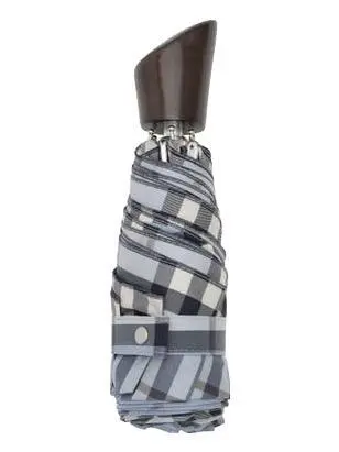 Burberry Check Folding Umbrella - Bank Blue