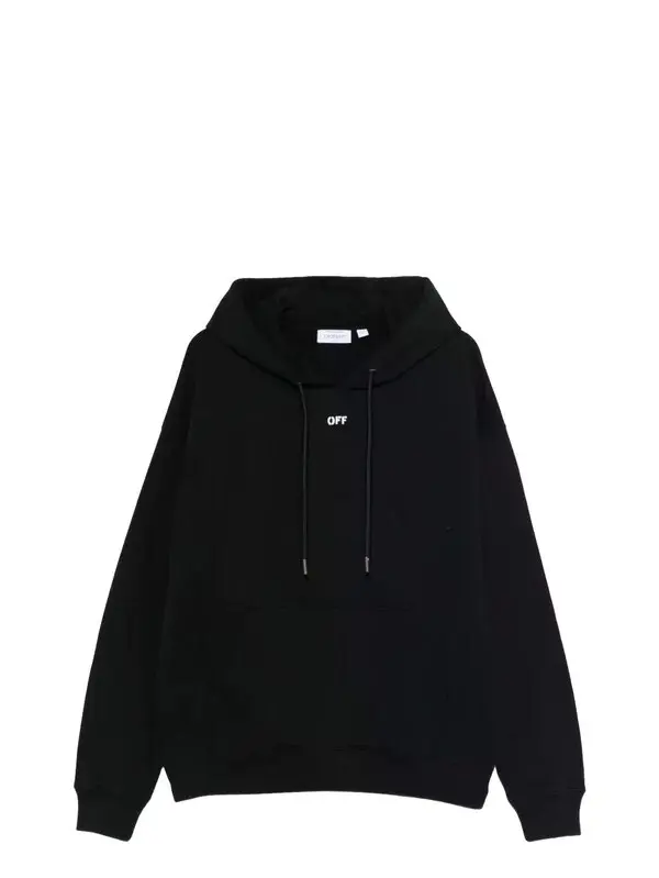 Off-White Drawstring Hoodie - Black